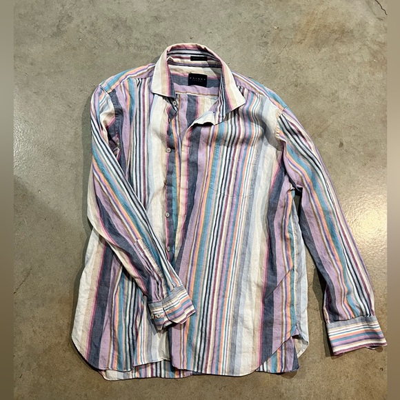 Calder Carmel | Shirts | Calder Carmel Striped Long Sleeved A Dress ...